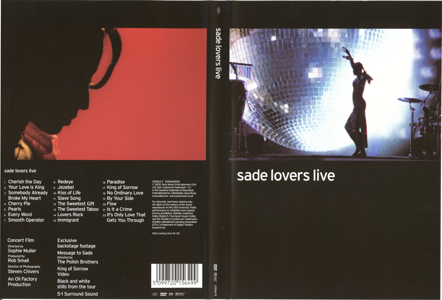 Catálogo Dvd Música: Sade - Lovers Live
